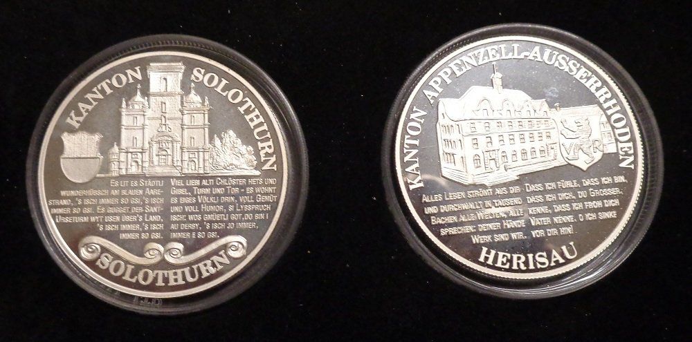 Cantons Suisse 5 Pieces d’argent 999 une once 32 grammes | Kaufen auf ...