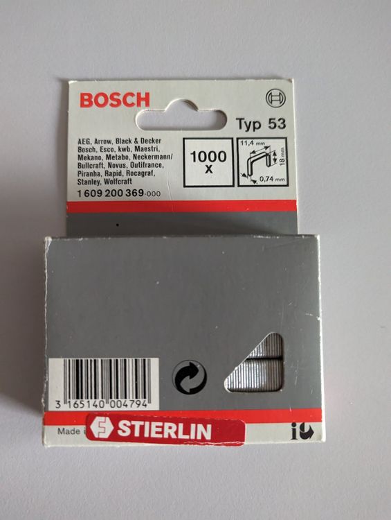 Bosch Klammern Typ 53 (Neu und originalverpackt) in für CHF 1 – mit ...