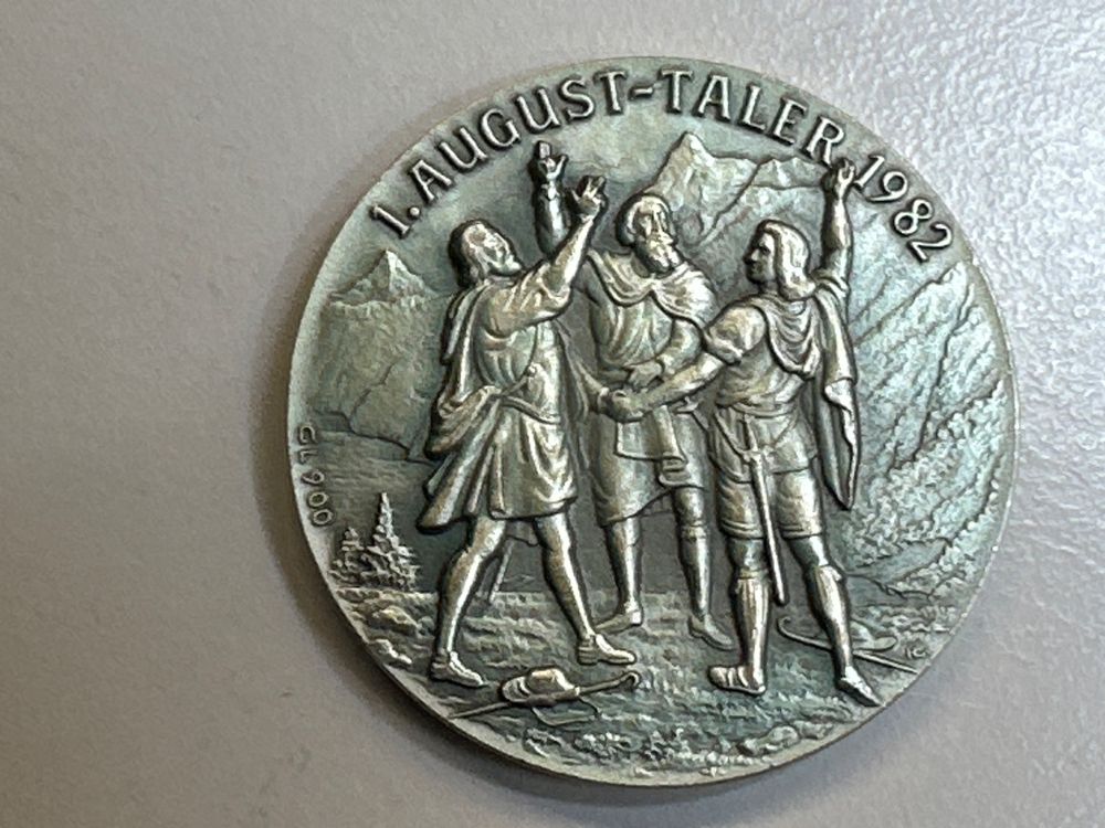 Schweizer Medaille Silber 900 18,8g 1.August-Taler 1982 | Kaufen auf Ricardo