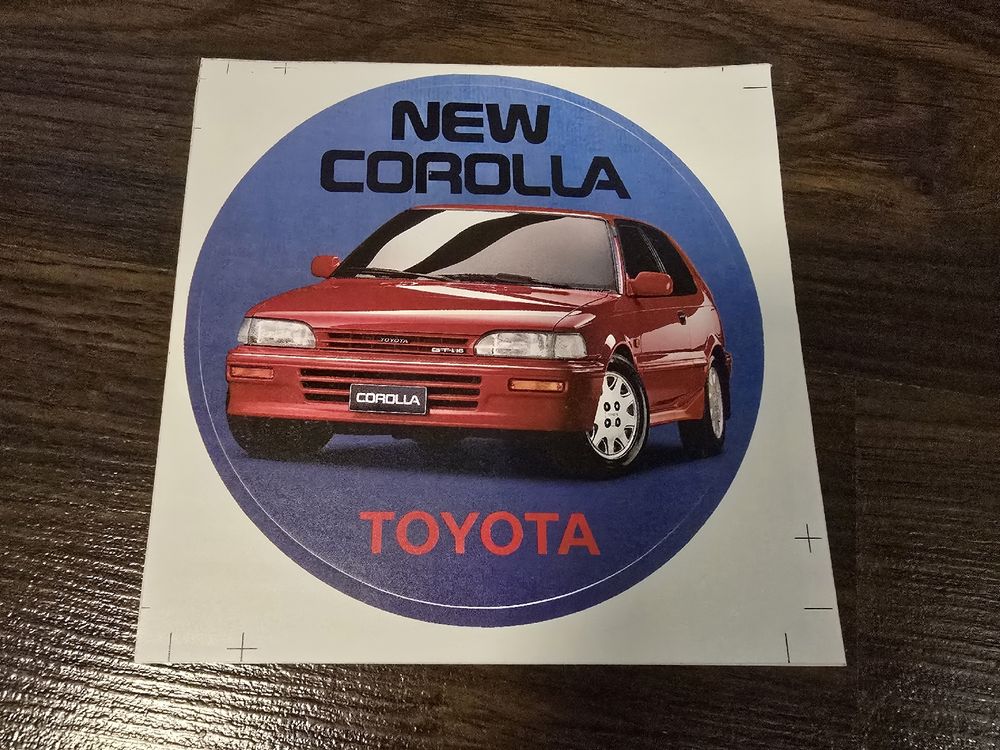 Vintage New Corolla Sticker Toyota (Neu (gemäss Beschreibung)) in Baden ...