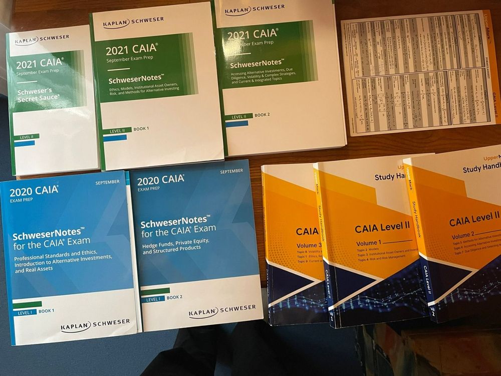 CAIA Level I + II Schweser + Upper Mark (Neu (gemäss Beschreibung)) in ...