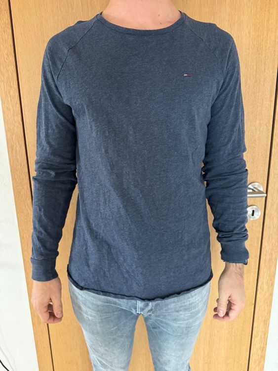 Tommy Hilfiger Langarm Pulli dünn Gr. M dunkelblau (Gebraucht) in ...