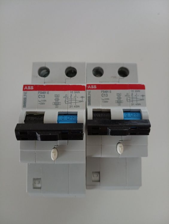 2 x ABB Smissline FI-LS Schalter C13A / 30mA / FS401E | Kaufen auf Ricardo