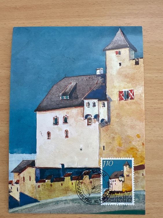 Schloss Vaduz Ersttagsbrief 10. März 1986 Liechtenstein (Gebraucht) in Ibach für CHF 1.5 – mit ...