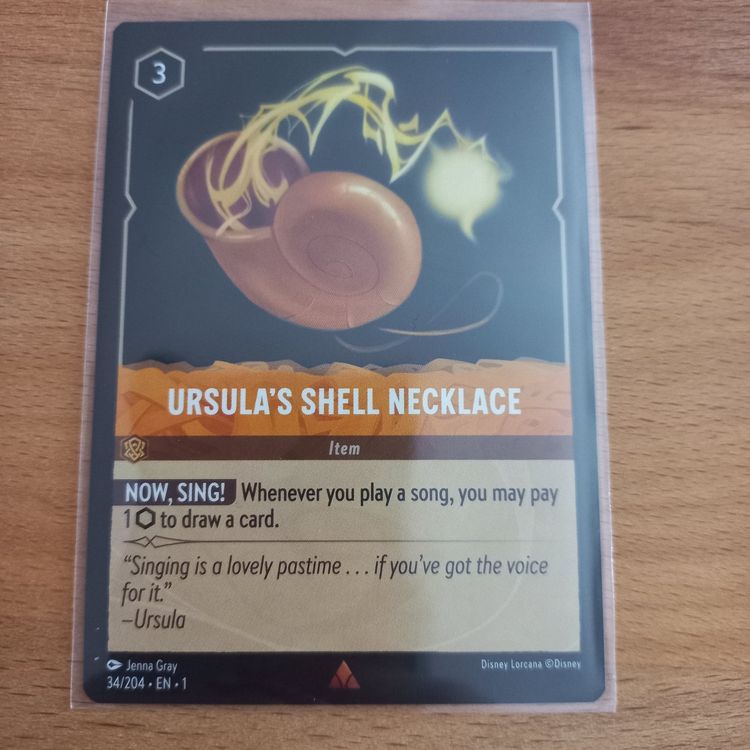 Lorcana - EN -URSULA'S SHELL NECKLACE - RARE KARTE- 34/204 (Neu (gemäss ...