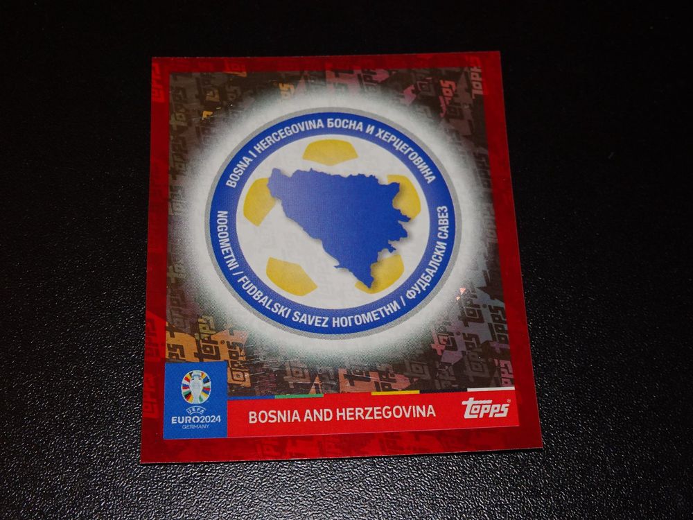 Topps Sticker Wappen, BIH 1, Topps Foil Logo, Euro / EM 2024 (Neu ...