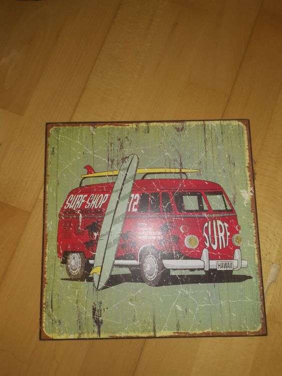 Déco murale vintage Combi VW "Surf"🏄‍♂️🌴🌊🚌💨 (Gebraucht) in La Corbaz ...
