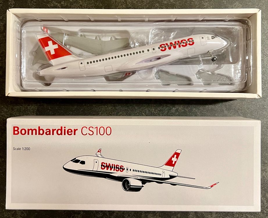 SWISS Bombardier CS 100, 1:200 " NEU Originalverpackt" | Kaufen auf Ricardo
