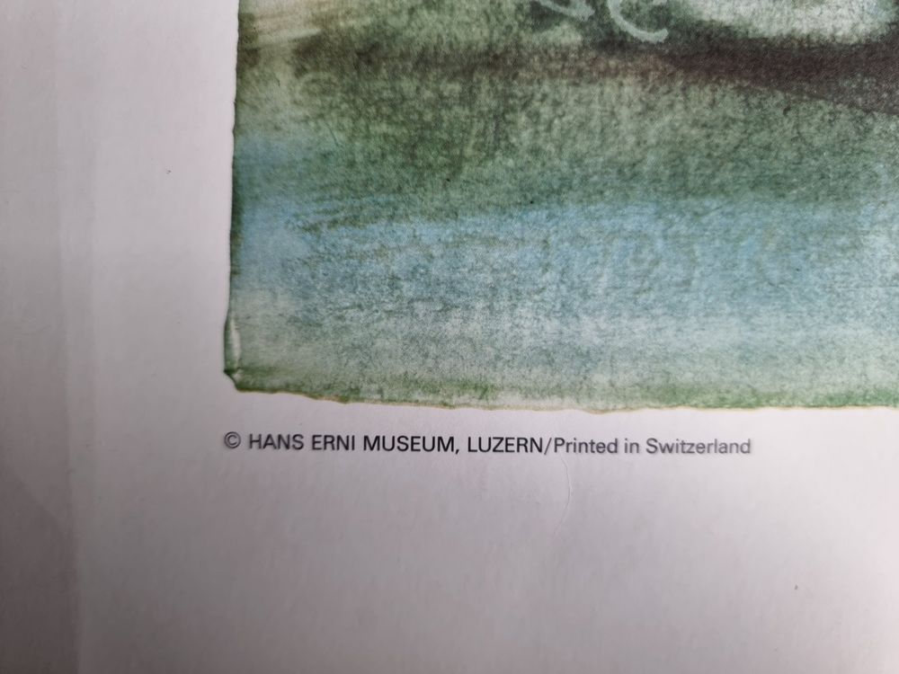 HANS ERNI GRAFIK GRÖSSE 74X54CM IM DRUCK SIGNIERT (Gebraucht) in Gersau für CHF 19 – mit ...