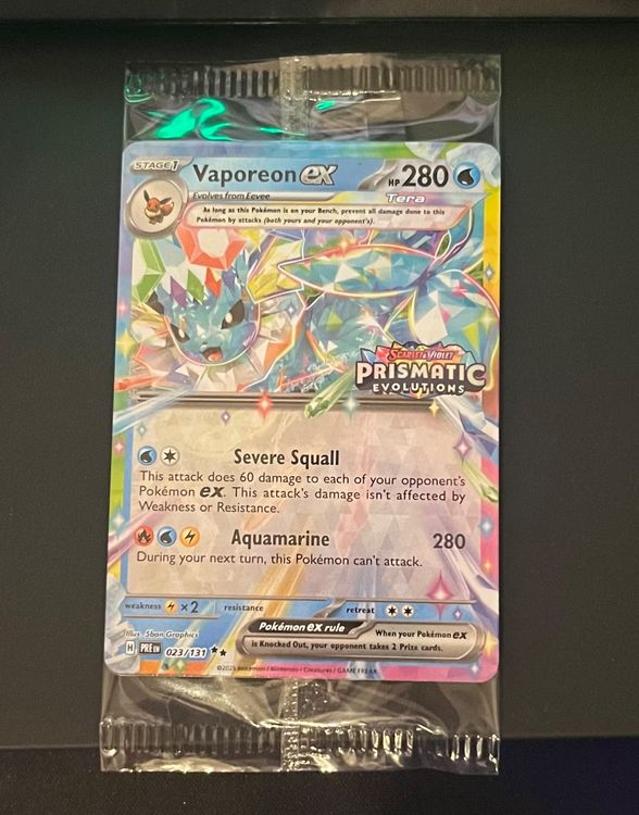 Pokémon Vaporeon ex Prismatic evolution special promo (Gebraucht) in ...