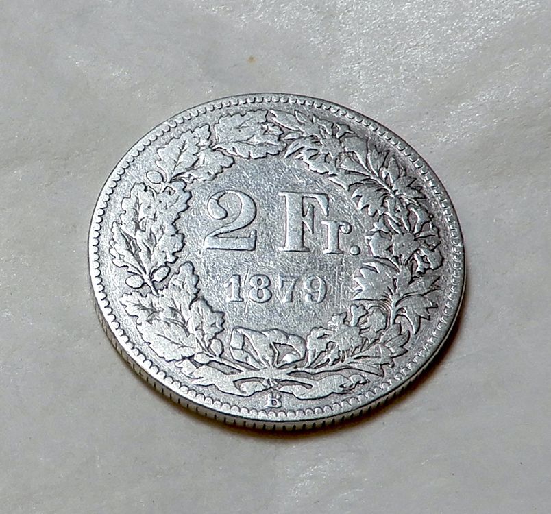 Silber Münze, 1879 , 2 Franken (Gebraucht) in Luzern für CHF 7 – mit Lieferung auf Ricardo kaufen