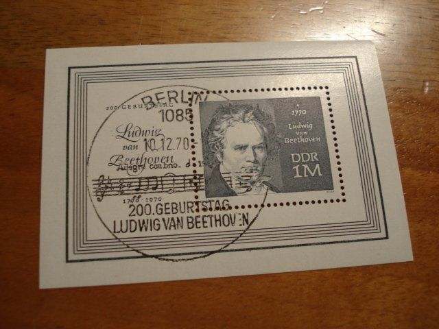 Block DDR 1970, o, Beethoven (Gebraucht) in Niederwil AG für CHF 1 – mit Lieferung auf Ricardo ...