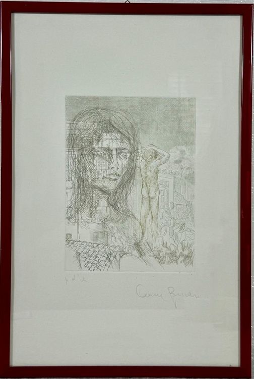 KÜNSTLER ? UNLESERLICH SIGNIERT RADIERUNG MIT RAHMEN (Gebraucht) in Gersau für CHF 35 – mit ...