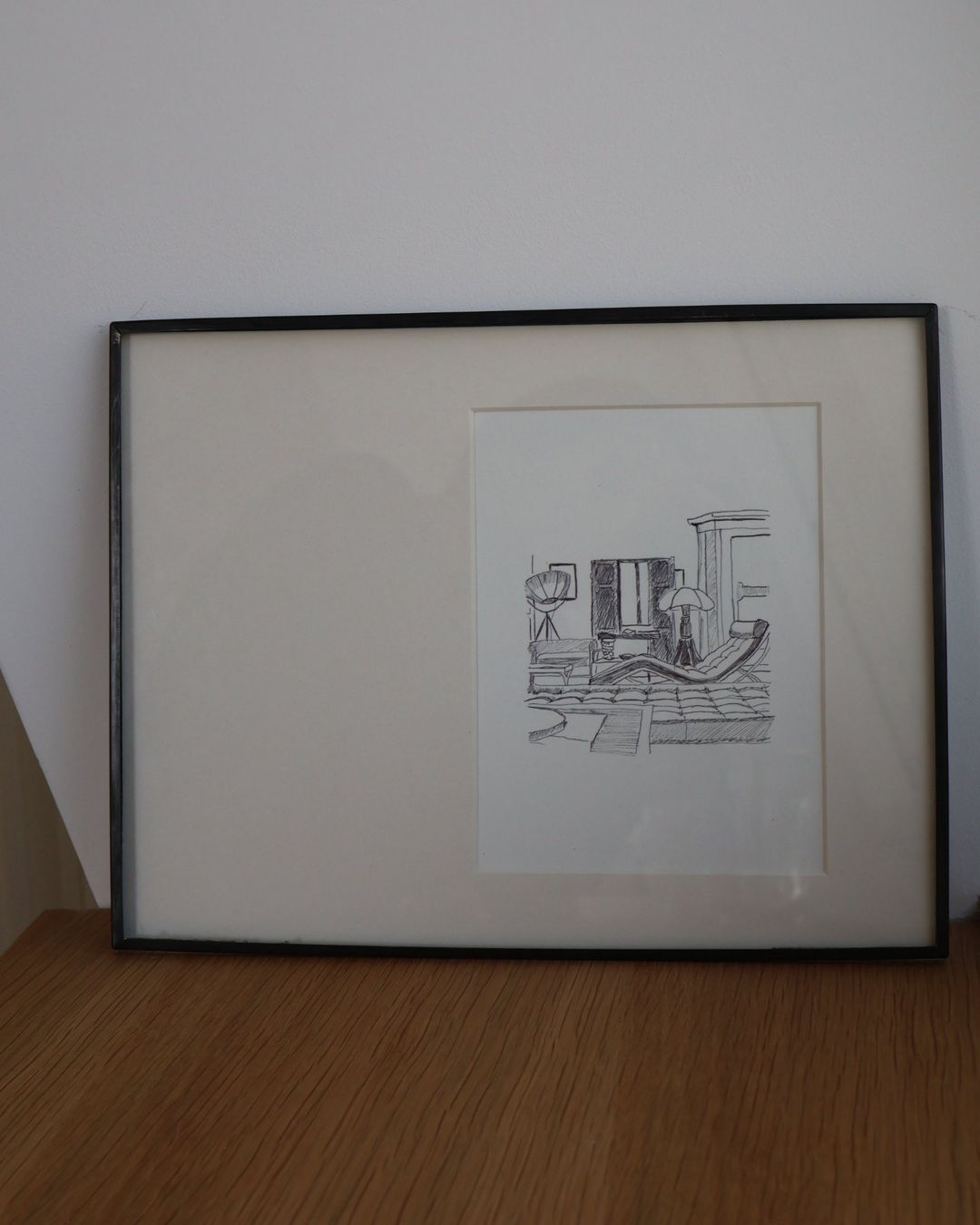 Mid-Century Interior Illustration – Pen on Paper, A5 (Neu und ...