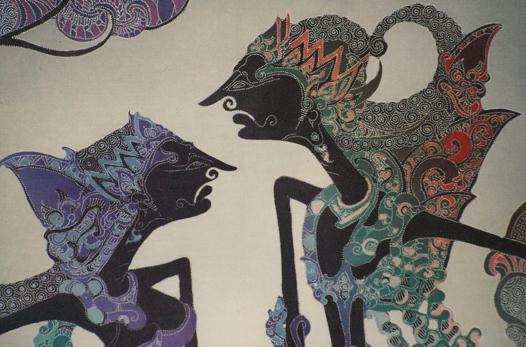 Batik Bild, Rama und Sita aus dem Epos Ramayana, 60x80 cm (Gebraucht ...