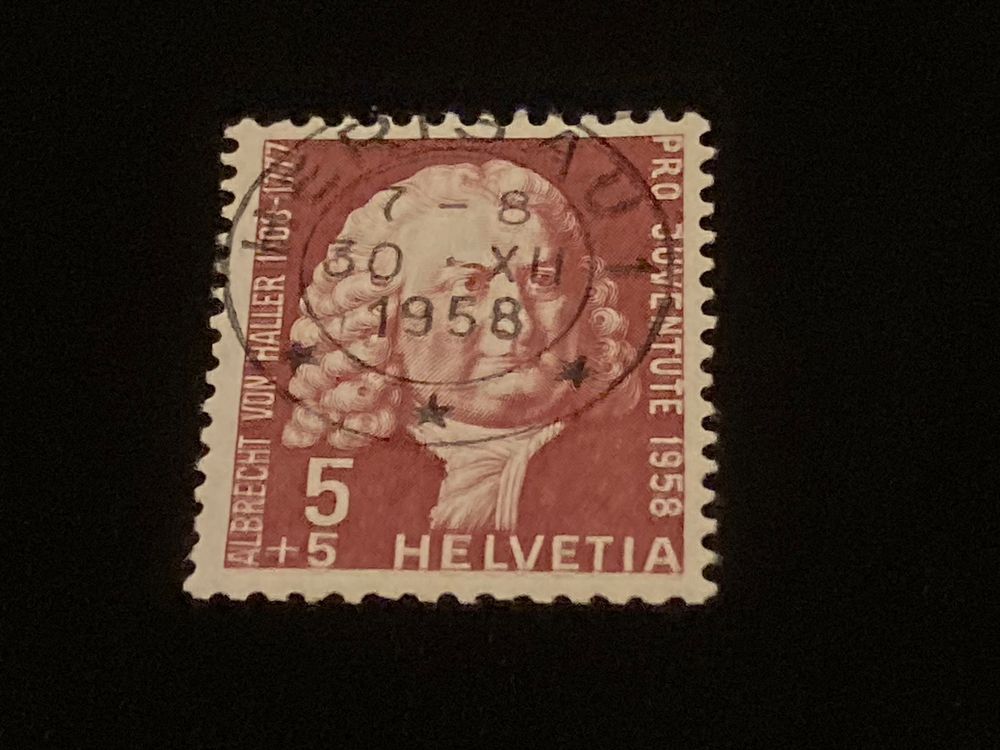 Albert von Haller PJ J173 - 1958 Vollstempel Herisau (Gebraucht) in ...