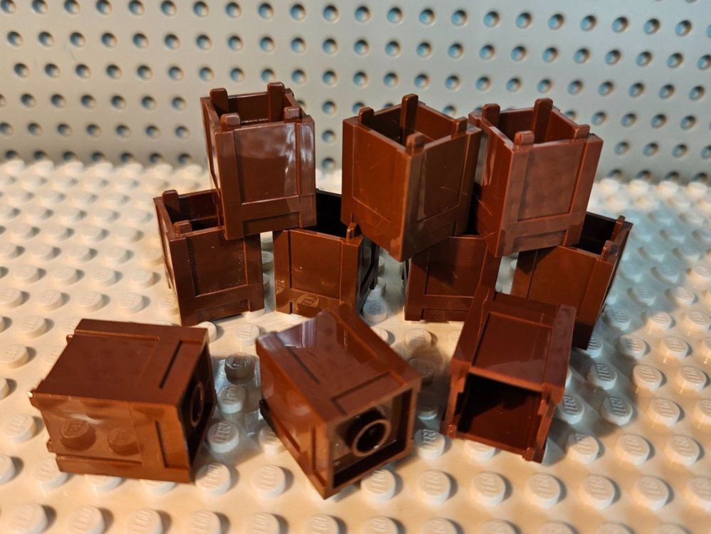 Lego 10 x Kisten, Boxen 2x2x2 in braun (Gebraucht) in Wauwil für CHF 6 ...
