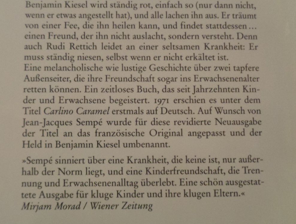 Sempé - Benjamin Kiesel / Geschichte einer Freundschaft (Gebraucht) in Bellach für CHF 8 – mit ...