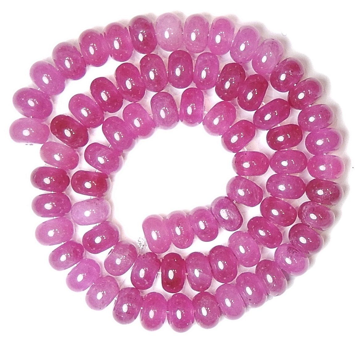 1 Strang echte rosa Turmalin Rondellen Perlen 8 x 5 mm (Neu (gemäss ...