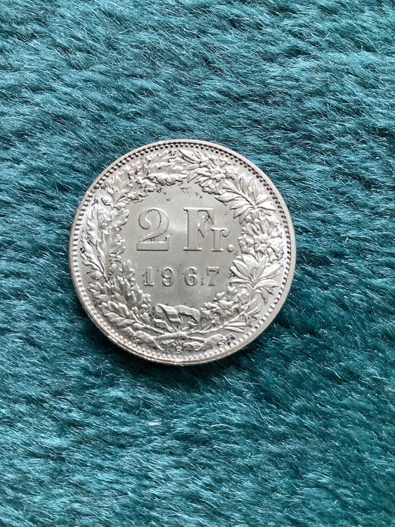2 Franken Münze 1967 versilbert | Kaufen auf Ricardo