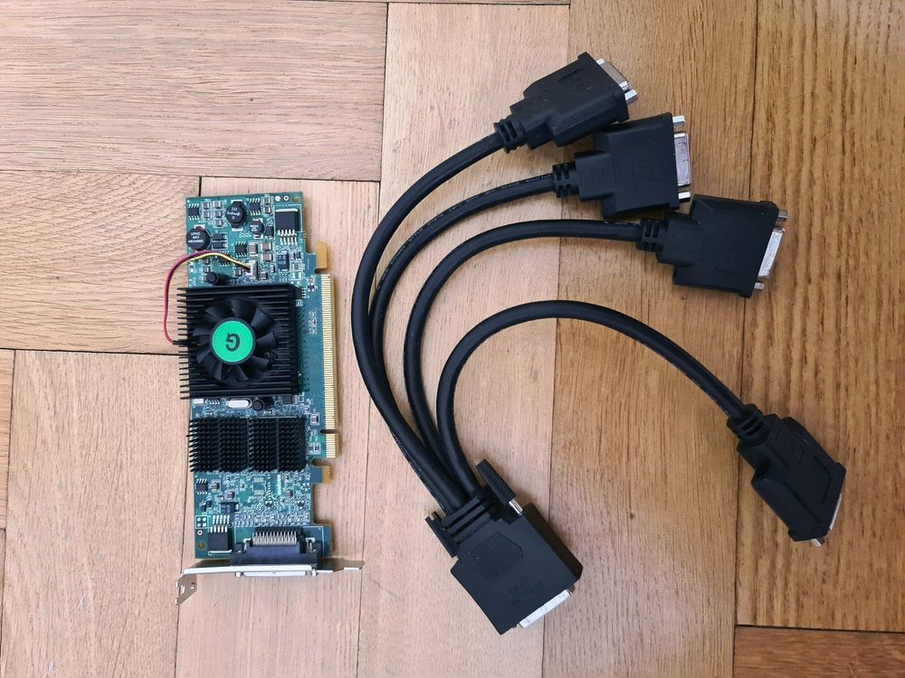 Matrox QID-E 128 LPAF PCIe Quad SFF + Kabel | Kaufen auf Ricardo