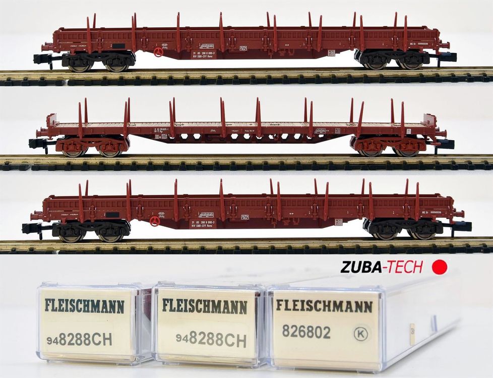 Fleischmann 3x Rungenwagen SBB FS Spur N (Gebraucht) in St. Gallen für CHF 60.5 – mit Lieferung ...
