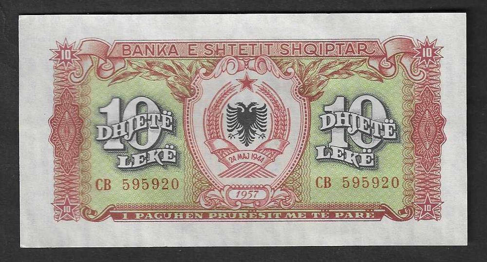 Albania 10 Leke 1957 Bankfrisch | Kaufen auf Ricardo