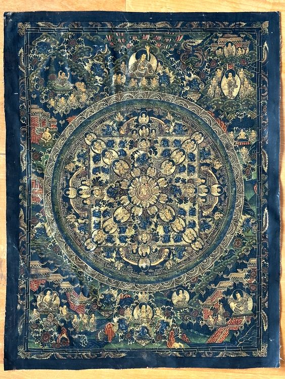 Original gemaltes Tangka, Buddhismus, Hinduismus Tibet (Gebraucht) in ...