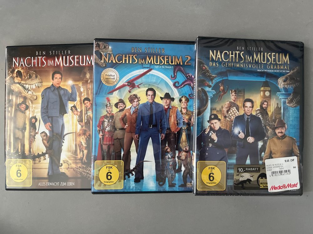 Nachts im Museum 1-3 DVD 📀 - Ben Stiller (Neu (gemäss Beschreibung)) in Sierre für CHF 17.5 ...