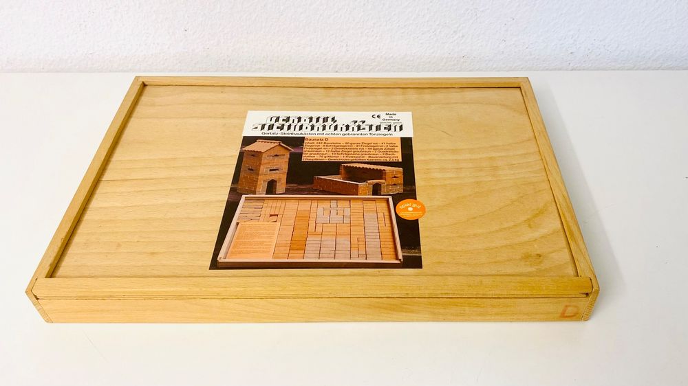 GERBITZ Steinbaukasten "D" mit Tonziegeln und Mörtel c. 1990 (Gebraucht ...