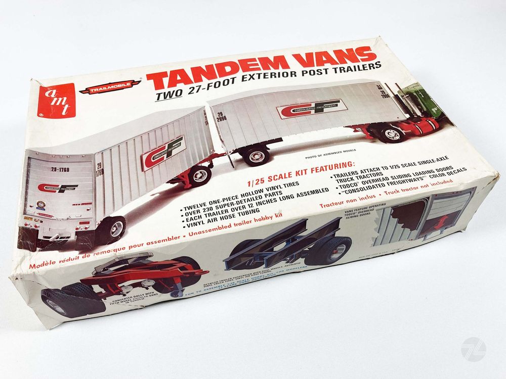 AMT Tandem Vans Trailer 1/25 LKW Doppelanhänger Modell Kit | Kaufen auf ...