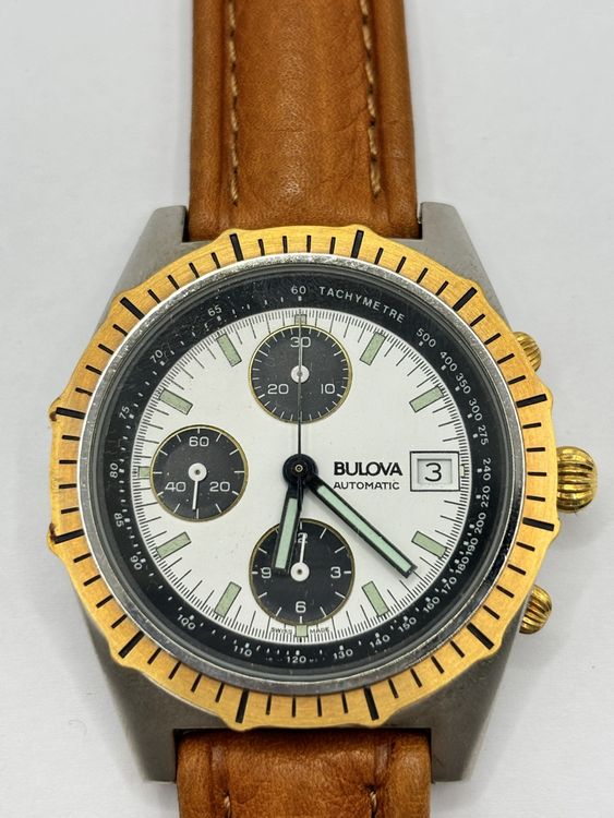 Bulova Automatic Vintage Chronograph with Gold Bezel” (Gebraucht) in ...