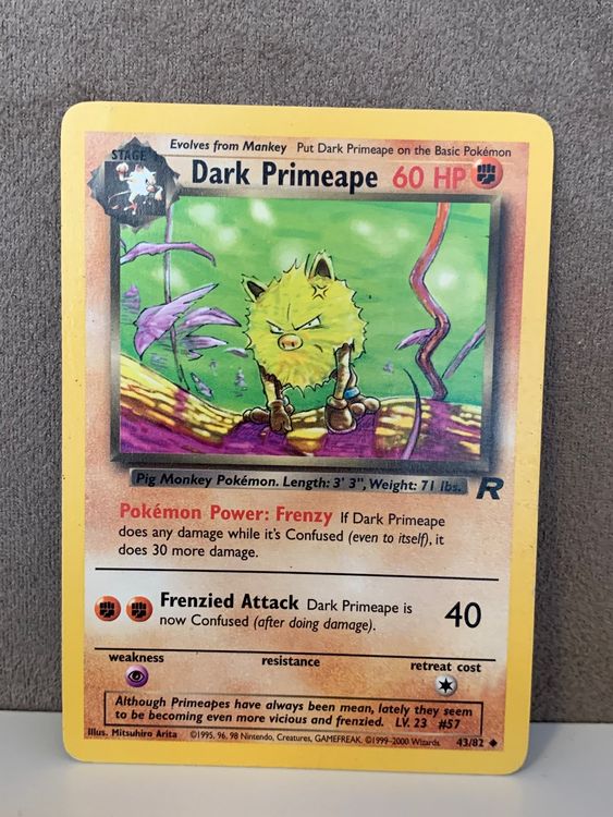 Pokemon Dark Primeape Team Rocket ENG 43/82 (Gebraucht) in Fislisbach ...