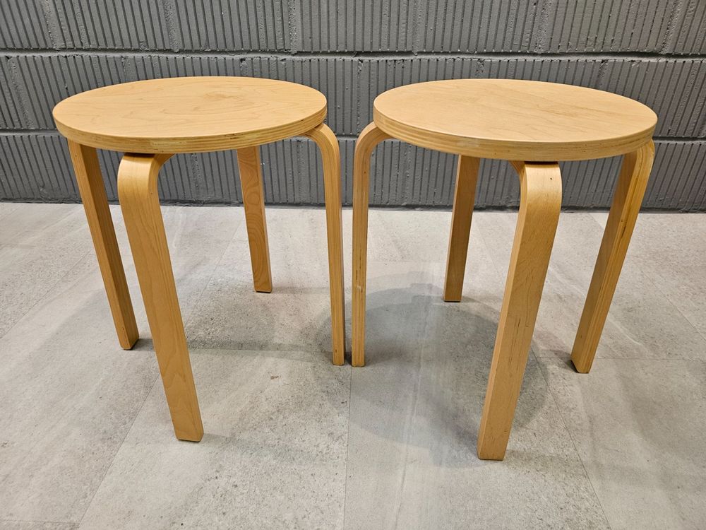 2 IKEA Frosta Stool Hocker, Stapelhocker Design Alvar Aalto (Gebraucht) in Nottwil für CHF 93 ...
