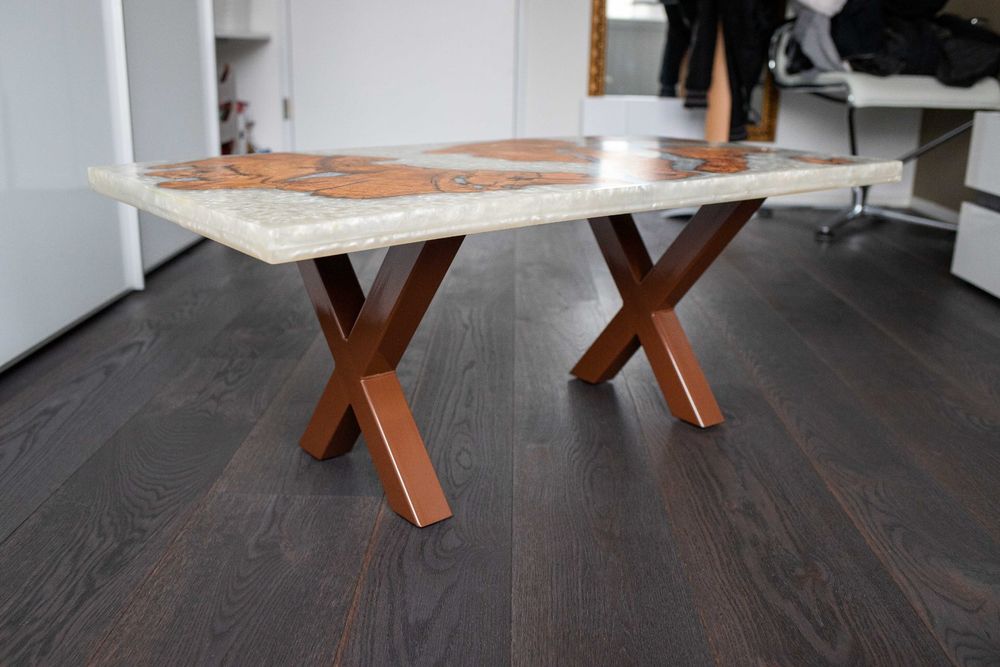 Epoxidharz Couchtisch Olivenholz (Ice Block) (Gebraucht) in Wetzikon ZH ...