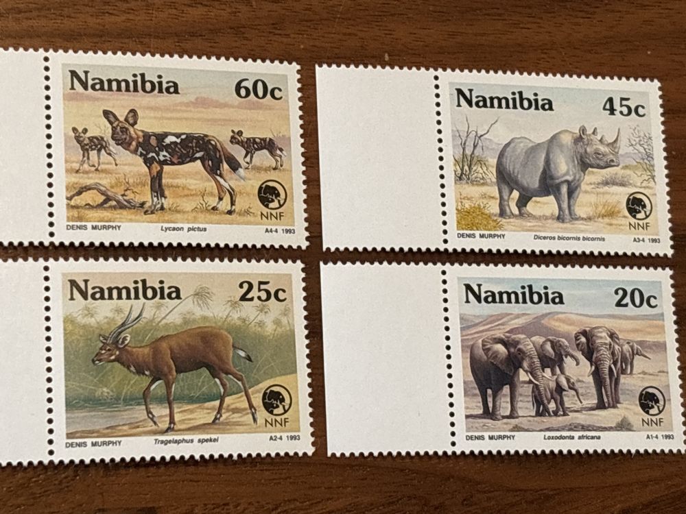 Namibia Tier Briefmarken 1983-93 4er Set WWF NNF (Neu und originalverpackt) in Zürich für CHF 5 ...