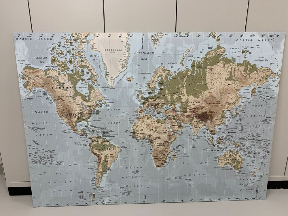Ikea Bild Weltkarte | Kaufen auf Ricardo