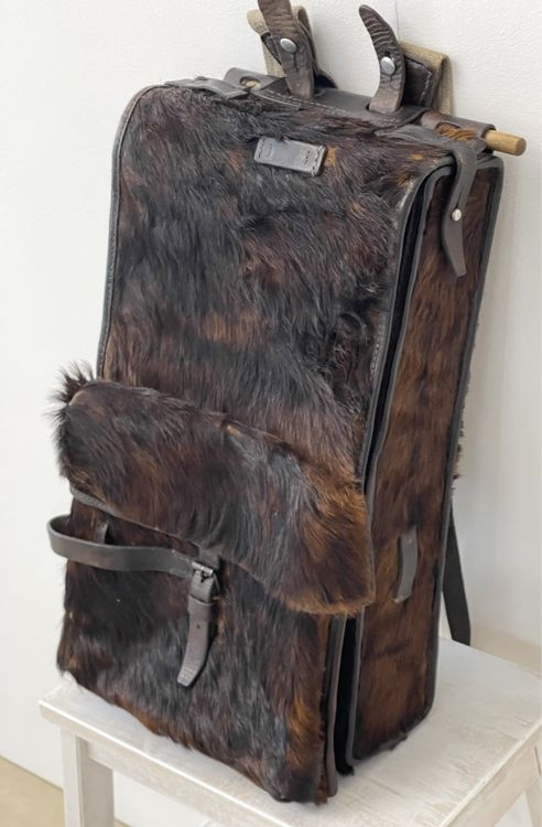 Militärrucksack Leder, W. Bolliger, Hirschtel, 1944, WWII (Gebraucht ...