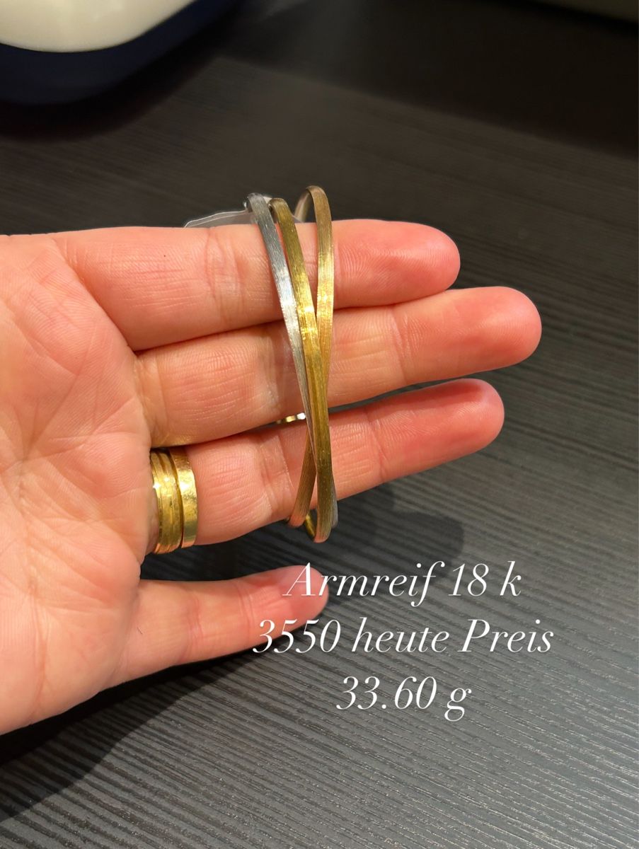 18k Gold Armreifen Set, Tri-Color Gold, 33.60g,Top Zustand! (Gebraucht ...
