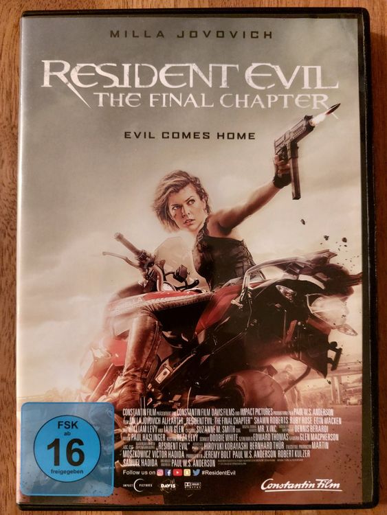 DVD - Resident Evil The Final Chapter (Gebraucht) in Rheinfelden für CHF 2.8 – mit Lieferung auf ...