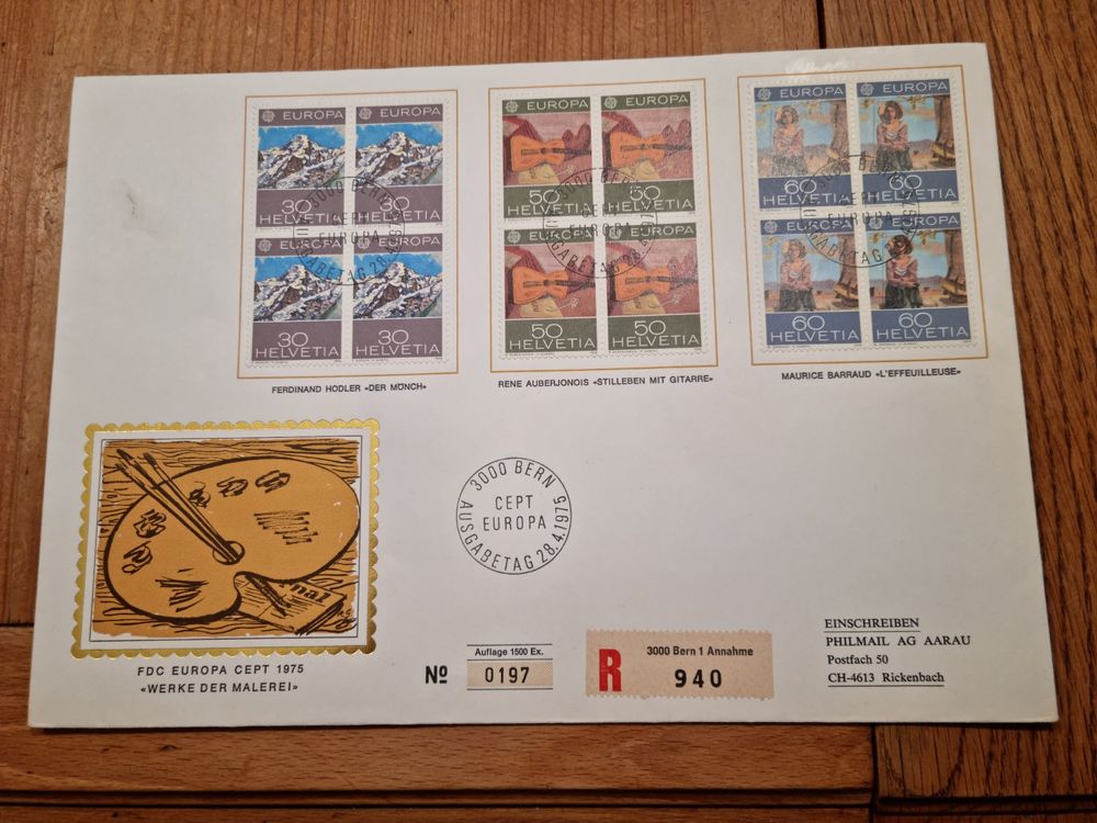 1975 FDC Luxusbrief Europa (Gebraucht) in Arni AG für CHF 3 – mit Lieferung auf Ricardo kaufen