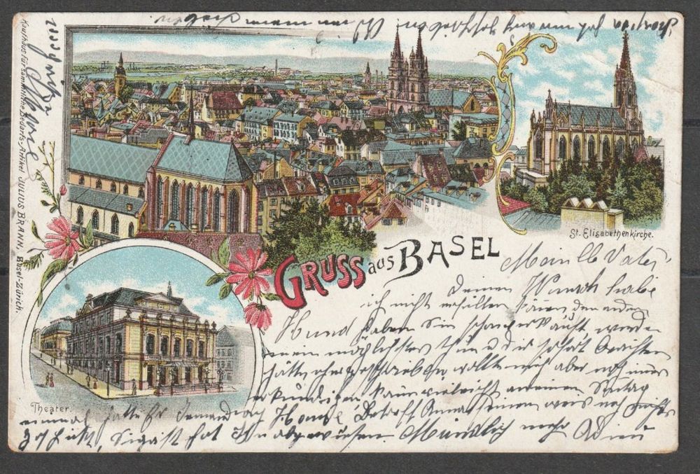GRUSS aus BASEL LITHO 1900 (B1 | Kaufen auf Ricardo