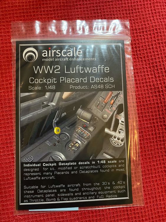1/48 WWII LUFTWAFFE COCKPIT PLACARD DECALS | Kaufen auf Ricardo