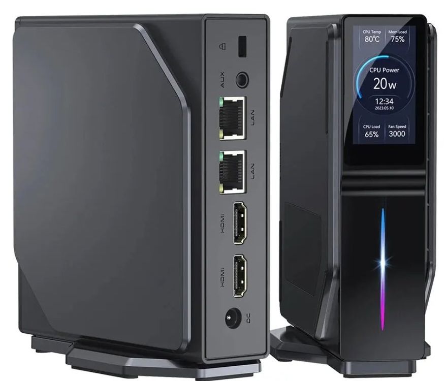 Mini-PC Intel N100 (NUC) / 16GB RAM / 512GB SSD / LCD Displ. (Neu und ...