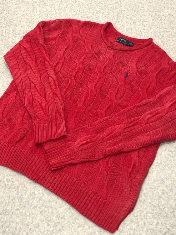 Pull torsadé Ralph Lauren Taille L Rouge 🔴 (D'occasion) à Genève pour ...