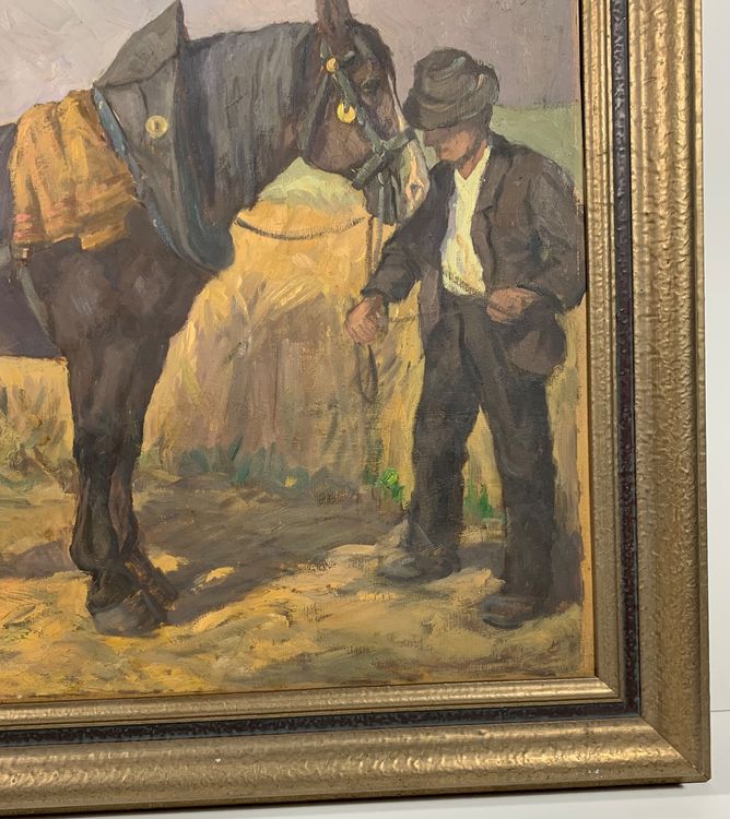 Gemälde Bauer mit Pferd im Kornfelder unleserlich Signiert (Gebraucht) in Root für CHF 60 – mit ...