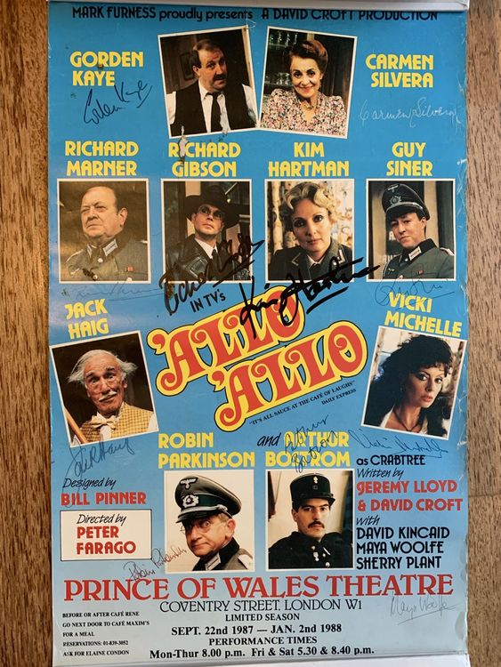 Allo Allo Poster original unterschrieben (Gebraucht) in Meilen für CHF ...