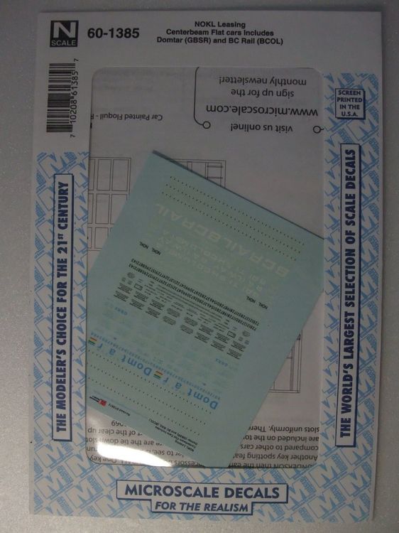 Microscale Decal Spur N NOKL Leasing Centerbeam Beschriftung (Neu und ...
