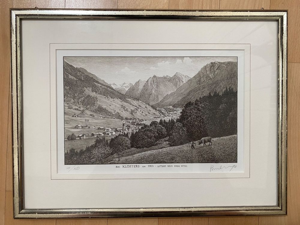 Bei Klosters um 1910 Litho Paul Wyss (Gebraucht) in Zell ZH für CHF 30 – nur Abholung auf ...