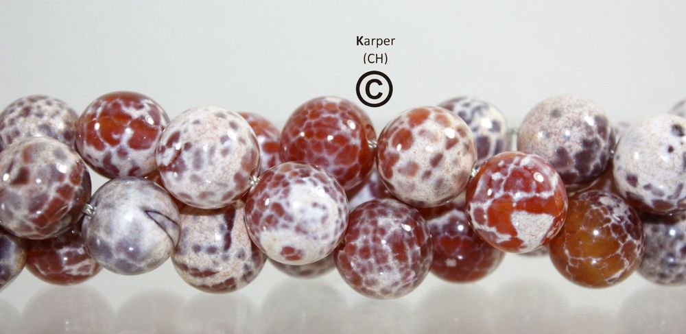 Feuer Achat / Agate de feu, 13-14 mm, 33 cm | Kaufen auf Ricardo